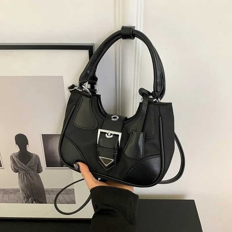 Chain Handbags Medium Nylon Shoulder Crossbody Bag with String Closure ...