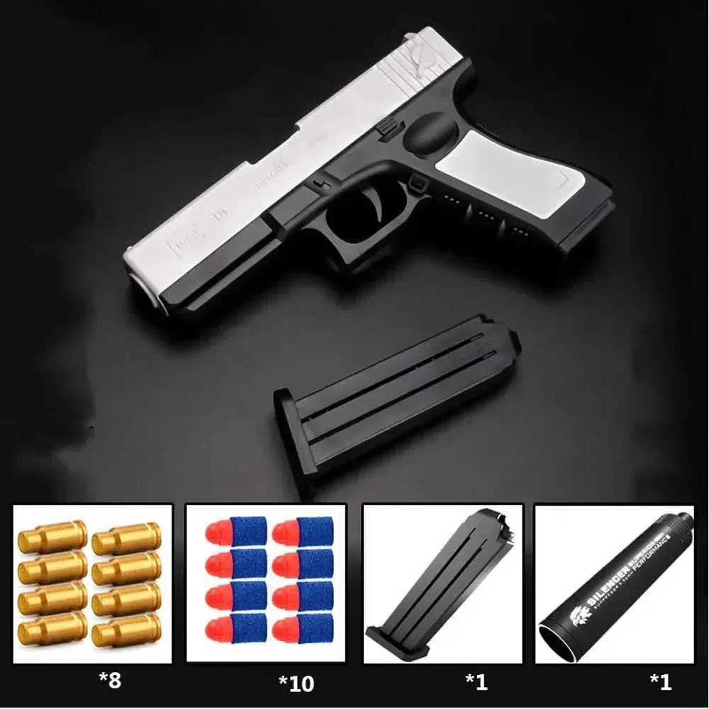 Shell Ejecting Airsoft Pistol Soft Bullet Toy Gun for Children Outdoor ...