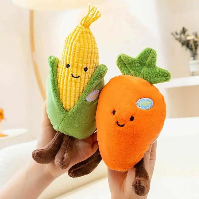 20cm Plush Vegetable Doll Set Carrot Broccoli Pumpkin Eggplant Corn ...