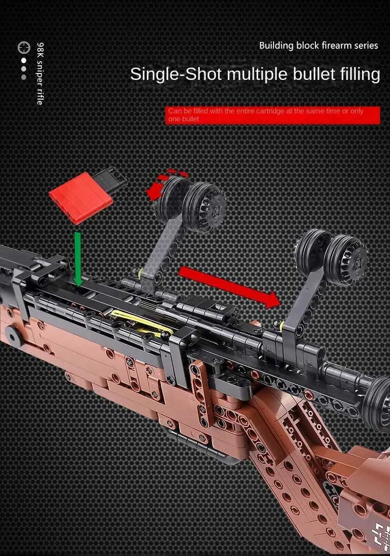 Toy Sniper Gun Building Blocks Military Rifle Model for Kids Shooting ...