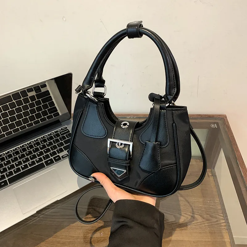 Chain Handbags Medium Nylon Shoulder Crossbody Bag with String Closure ...