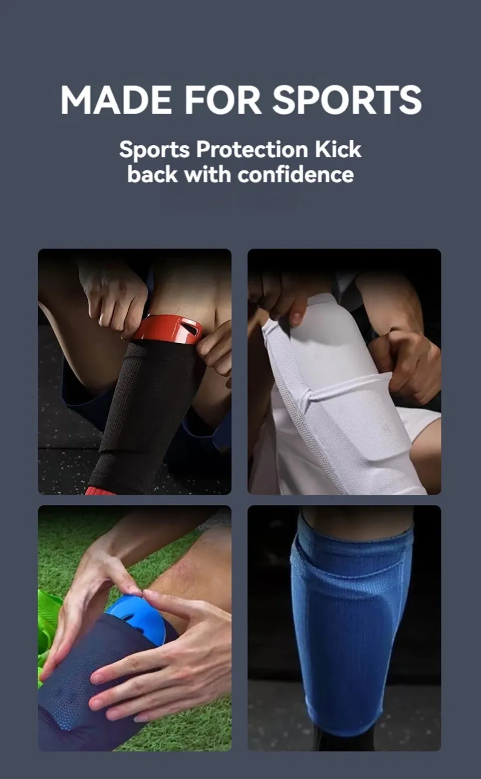 Loogdeel Soccer Shin Guard Sleeves Football Shin Pad Holder Protective ...