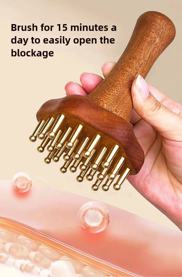 Portable Brass Gua Sha Massage Tool for Head Neck Leg Body Muscle ...