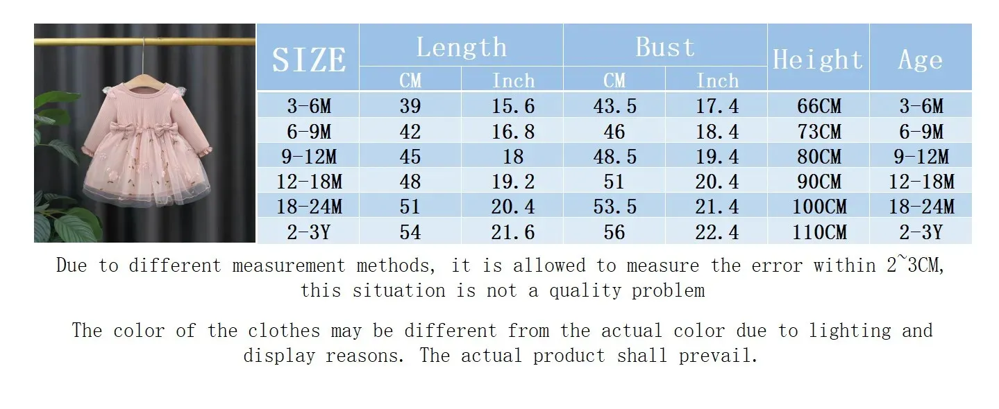 Baby Girl Dress Long Sleeve Knit Mesh Flower Casual Clothes for Spring ...