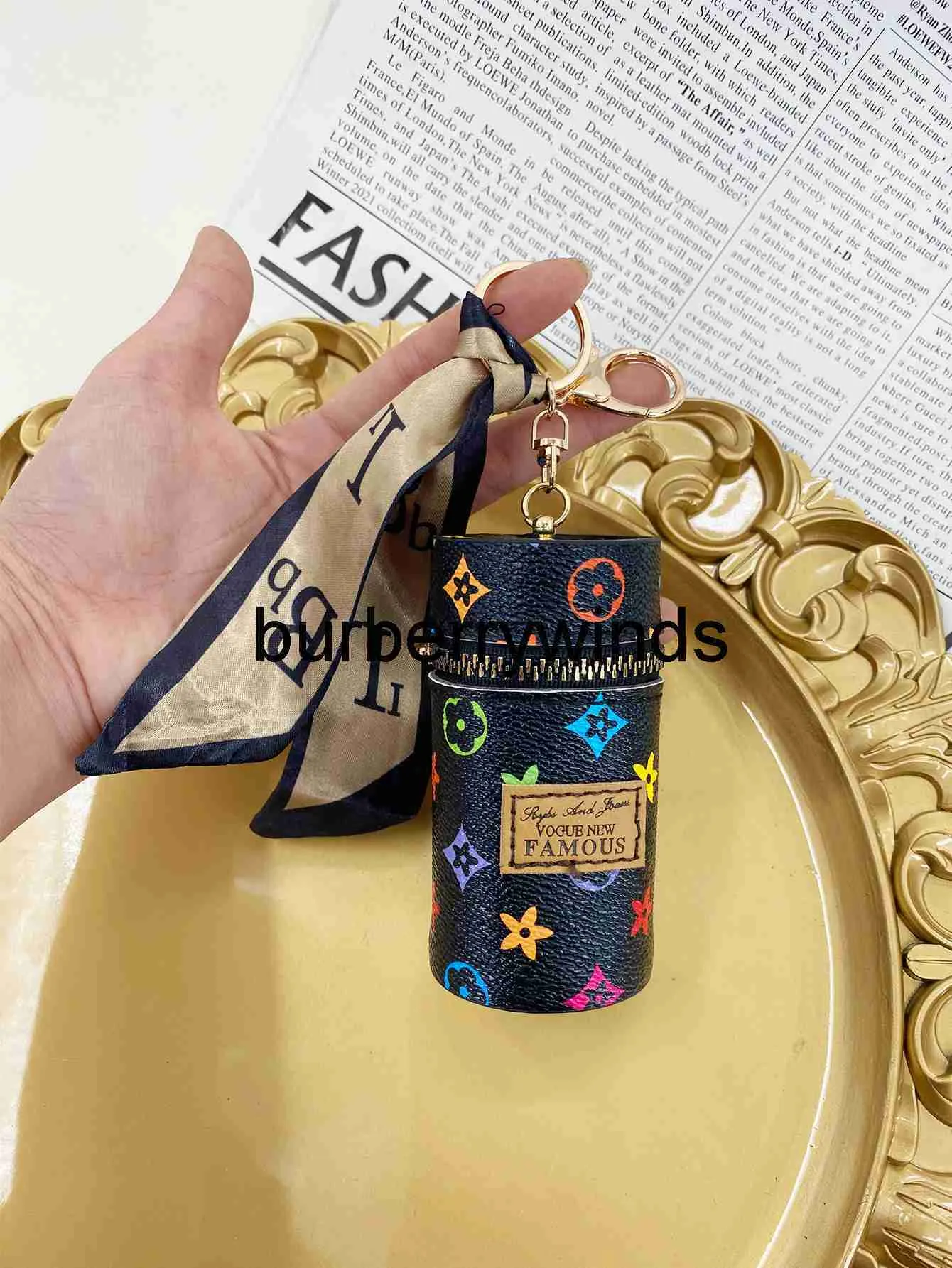 lvkeychainly Stainless Steel PU Car Keychain with Crystal Pillar ...