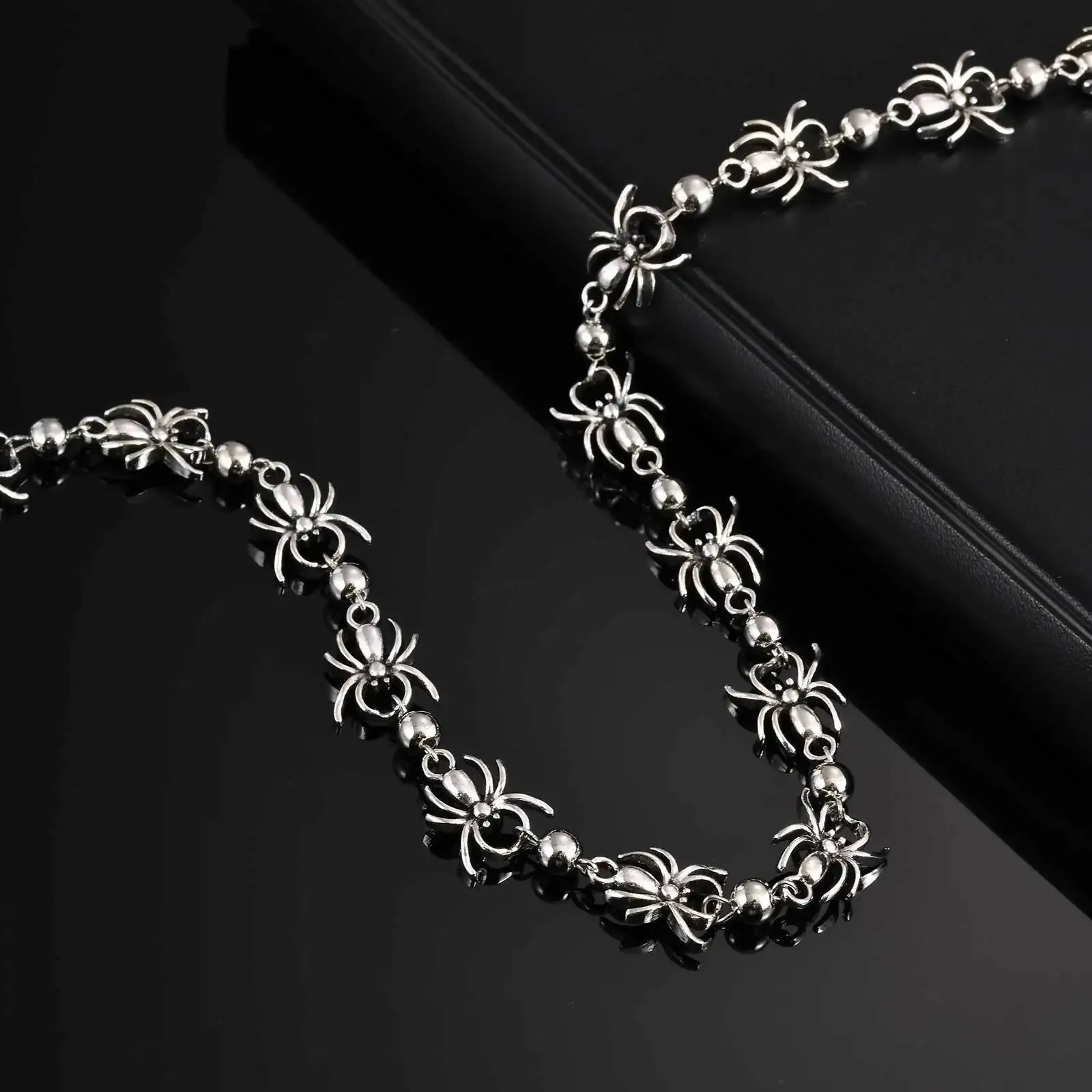 Metal Pants Chain for Men Boys Black Pentagram Spider Design Wide ...