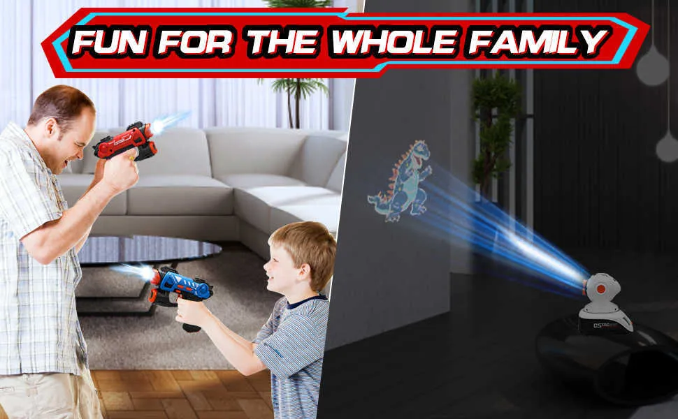 CSTAG Laser Guns Projector Set Pistol Style Infrared Mini Gun Shooting ...