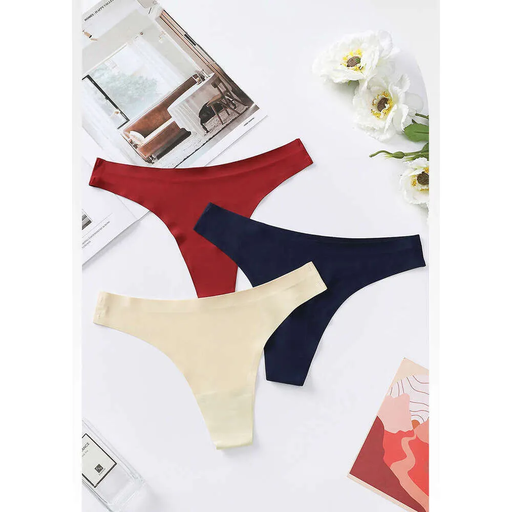 Women Thong Underwear 100% Silk Low-Rise Seamless Floral Pattern ...