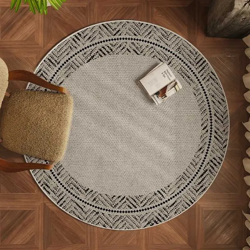 VIKAMA Round Thick Carpet for Living Room Sofa and Coffee Table ...