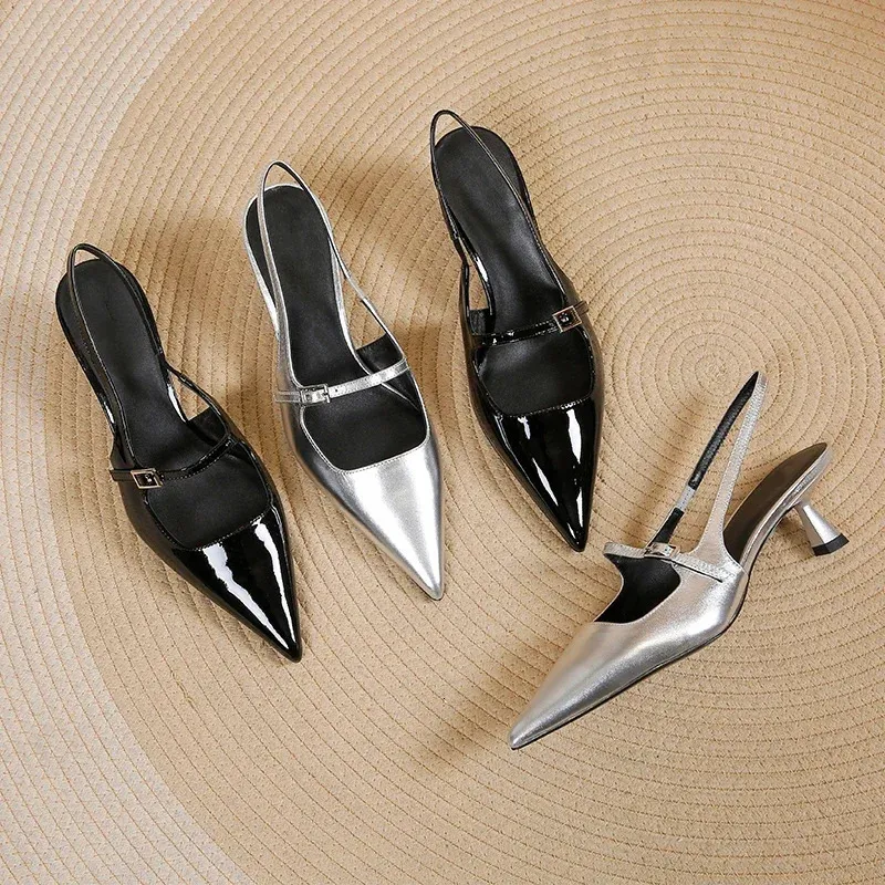 Pointed Heels Wedge Sandals for Women with Beading Decoration, Open Toe ...