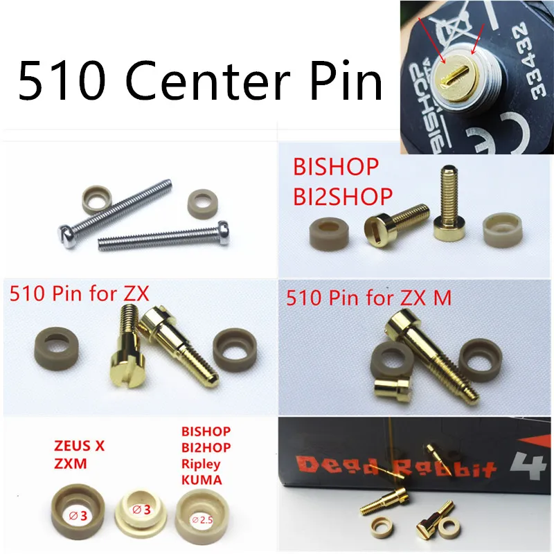 Copper 510 Center Pin Screw with PEEK Insulating Cap for ZEUS X MESH ...