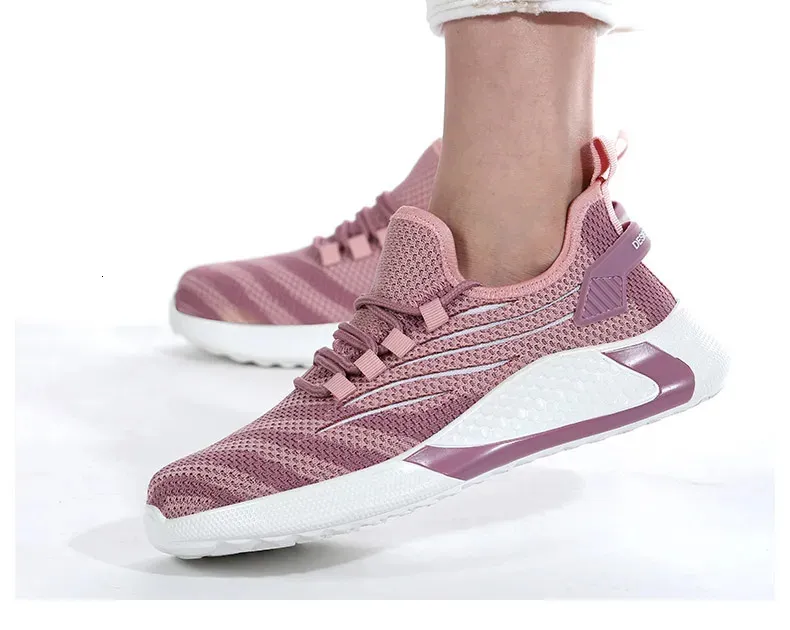 Pink men's safety shoes steel toe anti-smash lightweight breathable ...