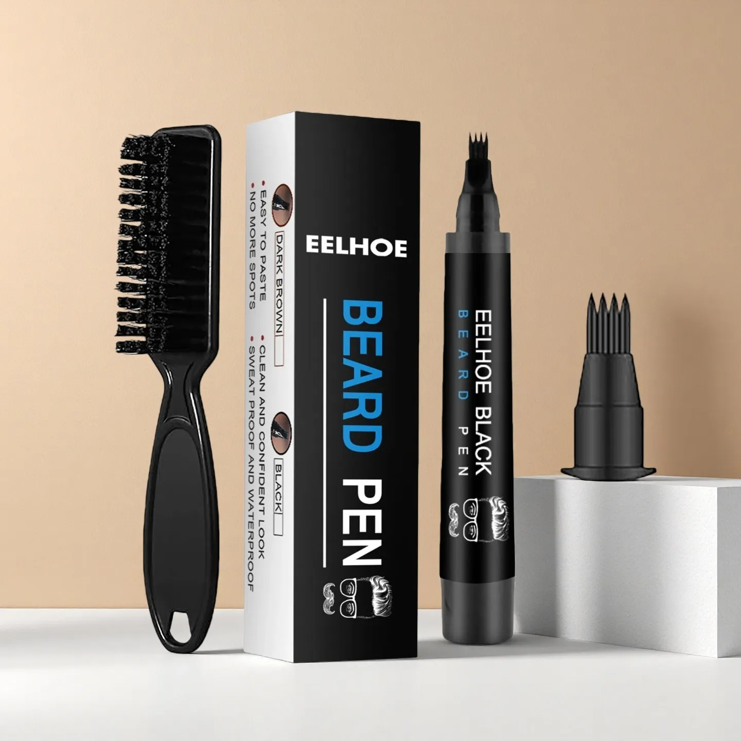 EELHOE Beard Touch Up Pen for Shaping and Filling Patchy Beard Lines ...