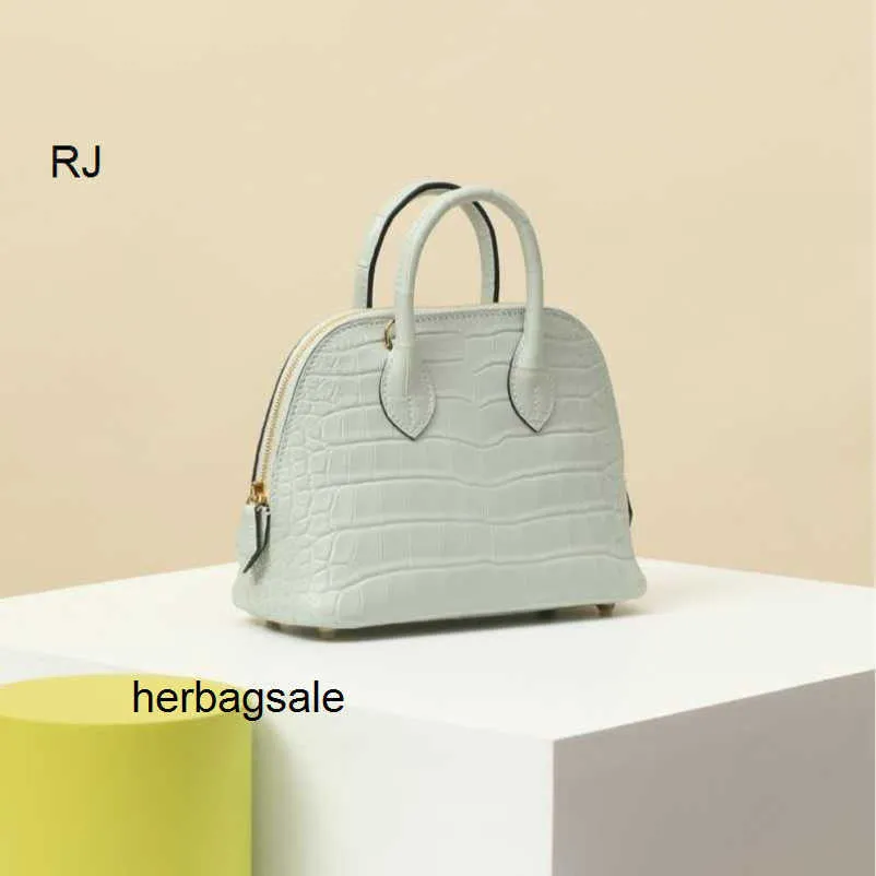 Mini Genuine Leather Shell Tote Bag for Women with Zipper Closure and ...