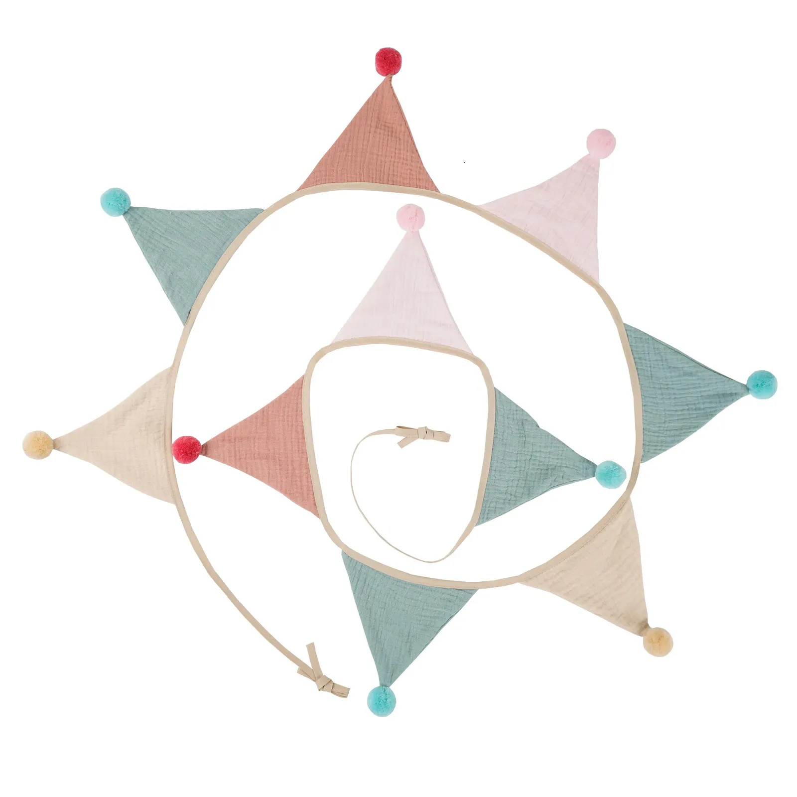 26 ft Nursery Fabric Bunting with 10 Triangle Pennant Flags and ...