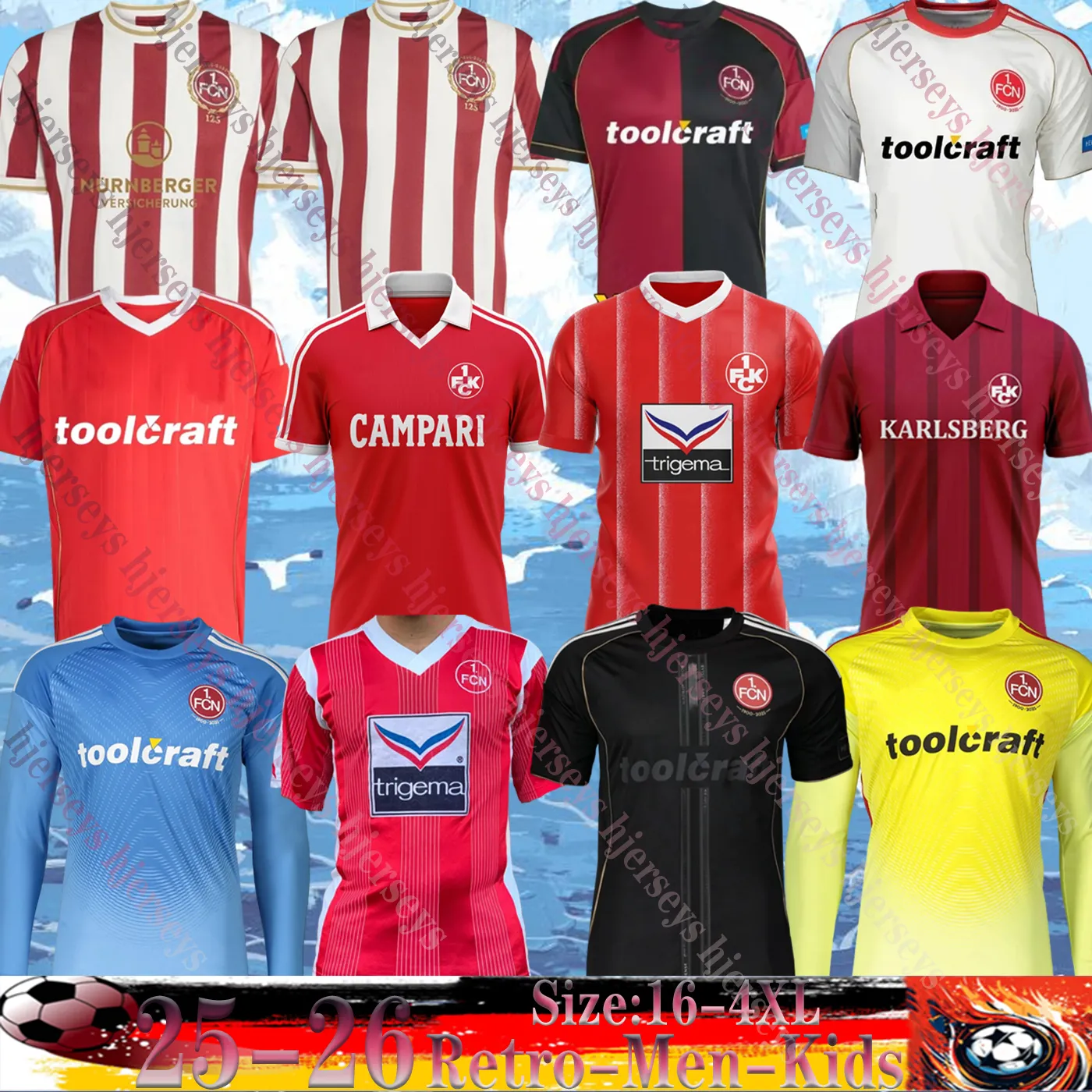 TZIMAS 2025 2026 Nurnberg 125 Year Anniversary Kit Soccer Jerseys 1980 ...