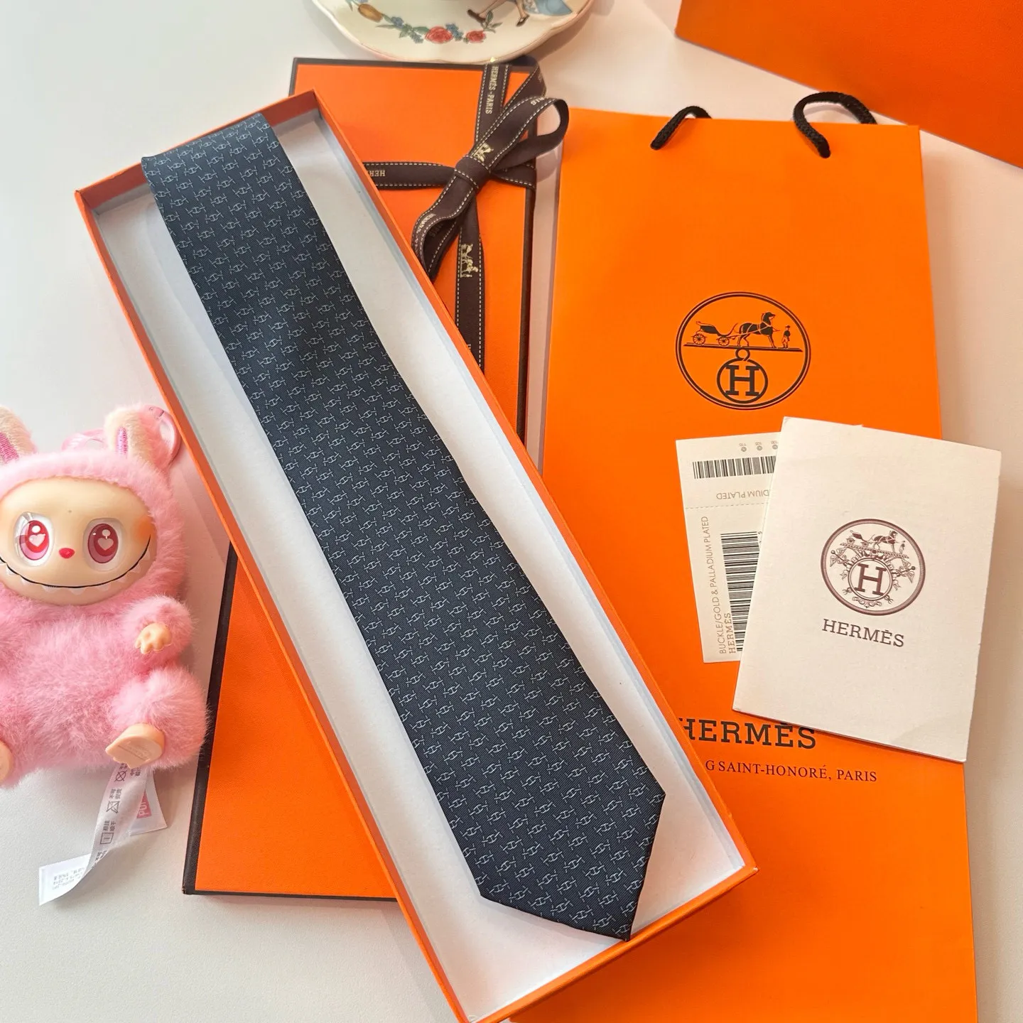 Men's Neck Tie with Letter Character Pattern Embroidery in Polyester ...