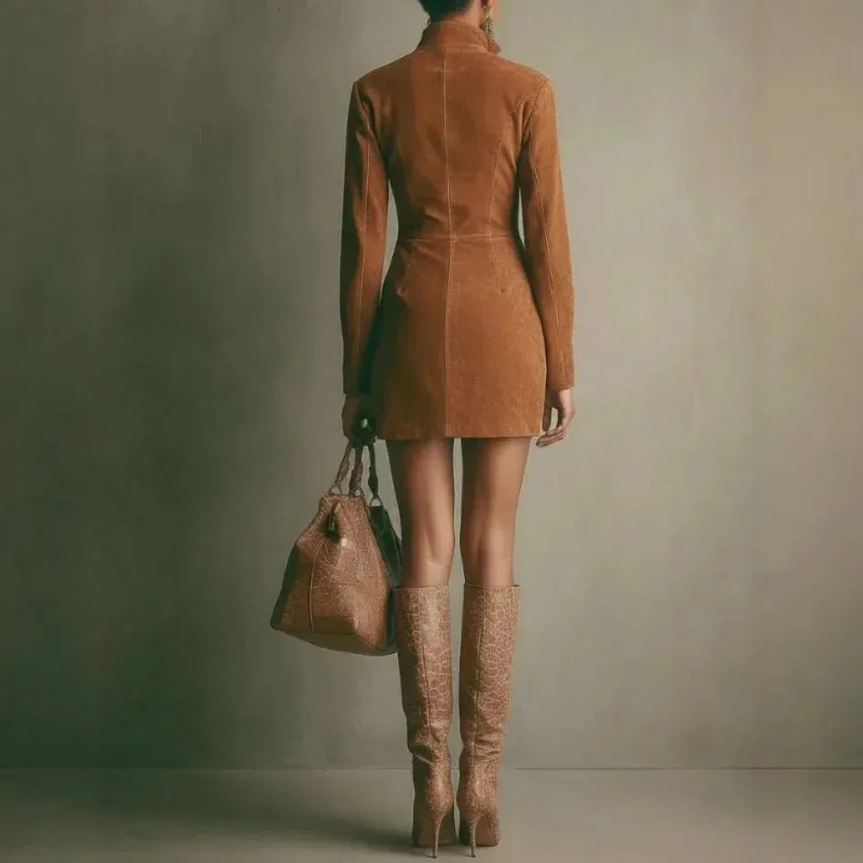 Vintage Solid Color Mock Neck Womens Short Sleeve Floor-Length Chiffon ...