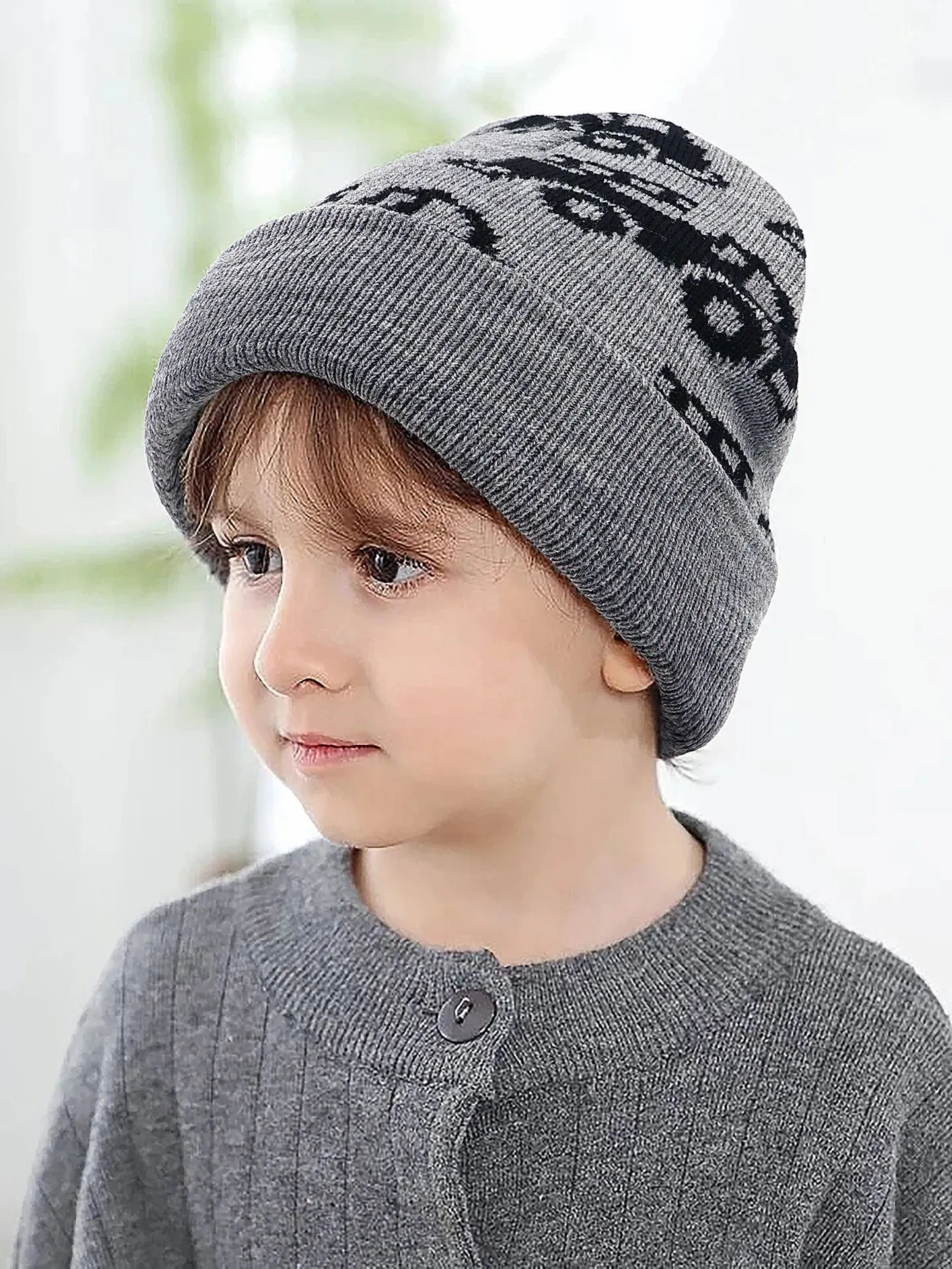 Children's Woolen Knit Beanie Hat Infant Boys Girls Cartoon Dinosaur ...