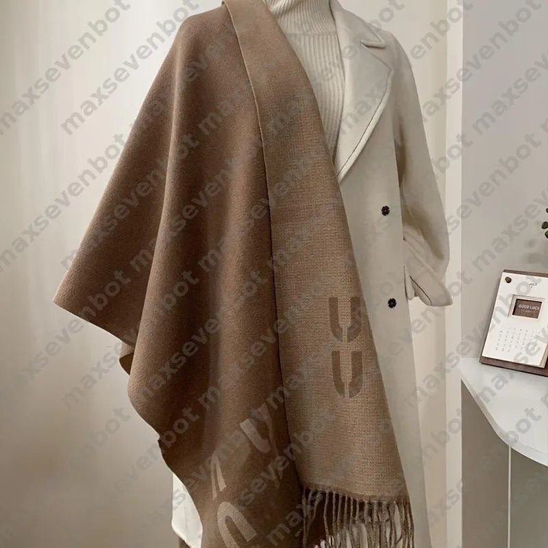 Designer Scarf Double Sided Thickened Long Polyester Cotton Shawl ...