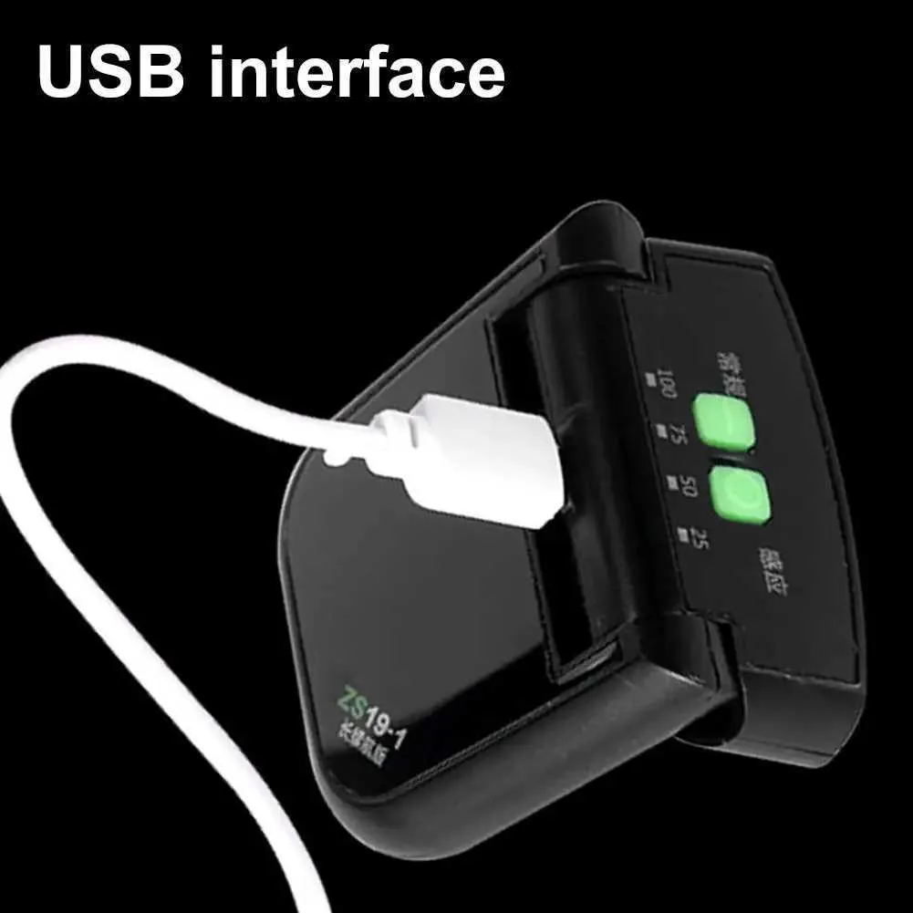 Rechargeable LED Cap Light USB Clip-On Headlamp with Q3 LED and SOS ...