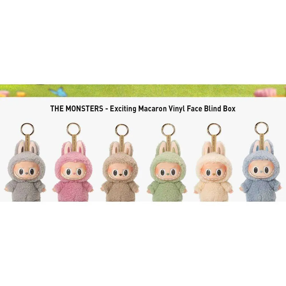 LABUBU Plush Keychain from Tasty Macarons Series Plush Animal Cartoon ...