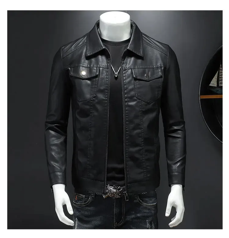 Mens Motorcycle Jacket Autumn Winter Thickened Wool Liner Acetate ...