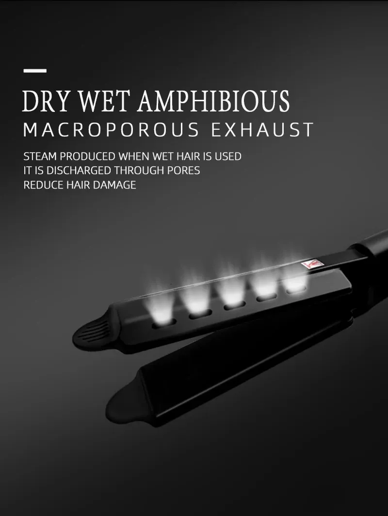 Hair Straightener Four-Gear Temperature Adjustment Ceramic Tourmaline ...