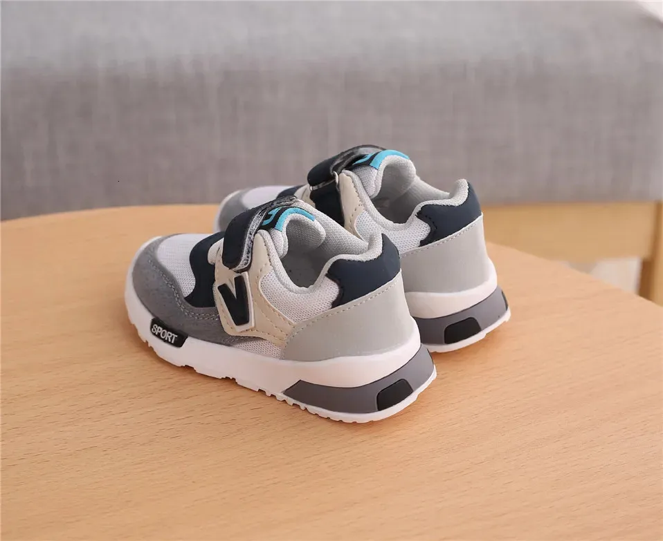 Kids Athletic Casual Sneakers Boys Hook & Loop Breathable Soft Sole ...