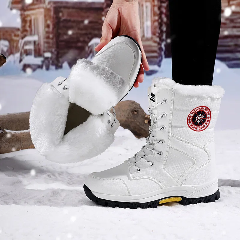 Luxury Waterproof High Top Ladies Waterproof Snow Boots For Women ...