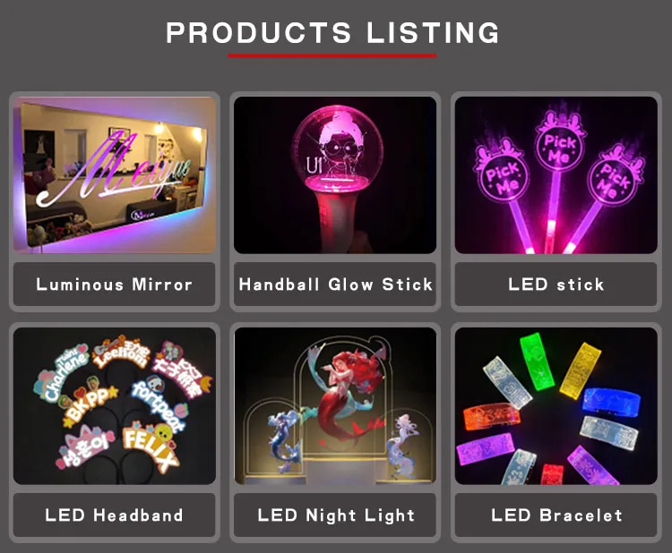 Customized Acrylic LED Cheer Handball Light for Valentine's Day Easter ...