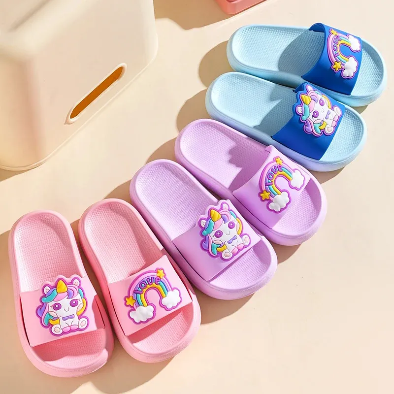 Summer Cartoon Boys Slippers Kids Quick Dry Indoor Home Bathroom Shoes ...