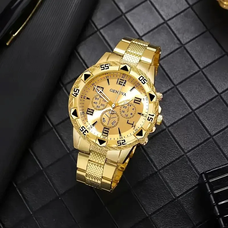 Blue Dial Quartz Movement Children's Alloy Watch with Yellow Gold Alloy ...