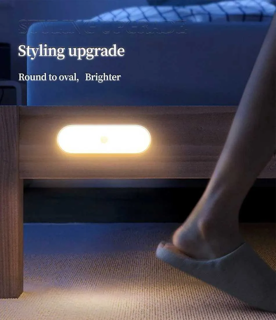 USB Rechargeable Under Cabinet LED Light with Smart Motion Sensor and ...