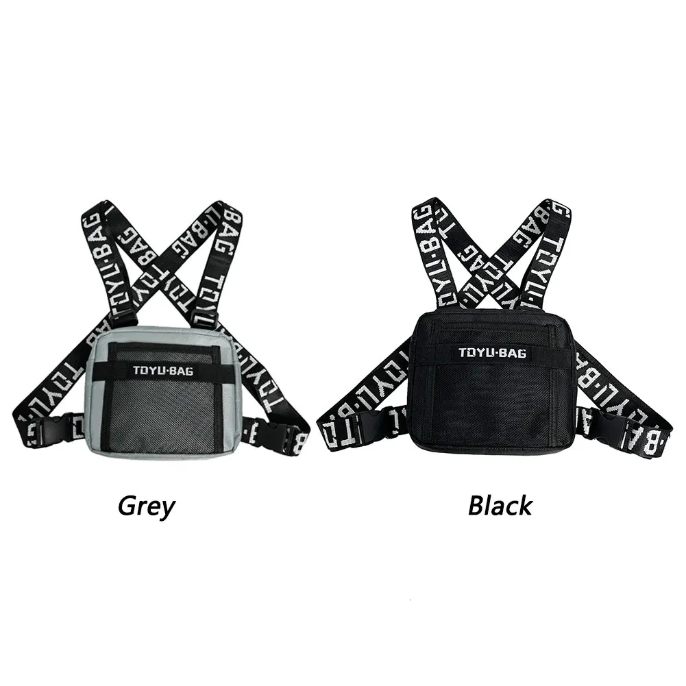 Fashion Chest Rig Bag Adjustable Boys Men Front Chest Pack Running Vest ...