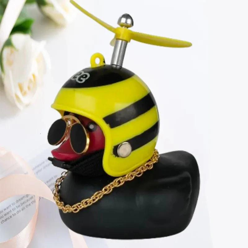 Car Duck Bike Bell with Helmet Design Retro Nostalgia Small Yellow Duck ...