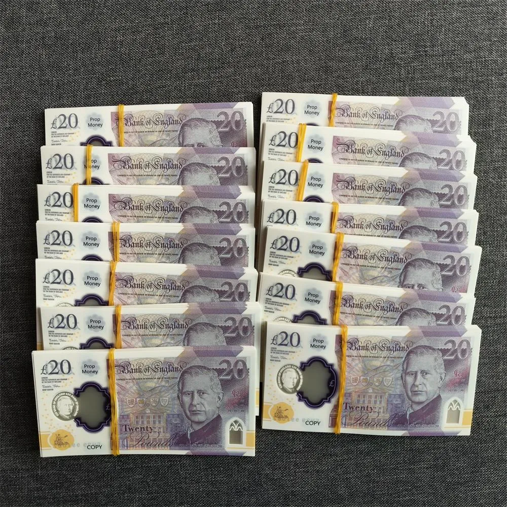 Plastic Polymer Prop Money UK GBP Pound British Toy Notes 50 Matte ...