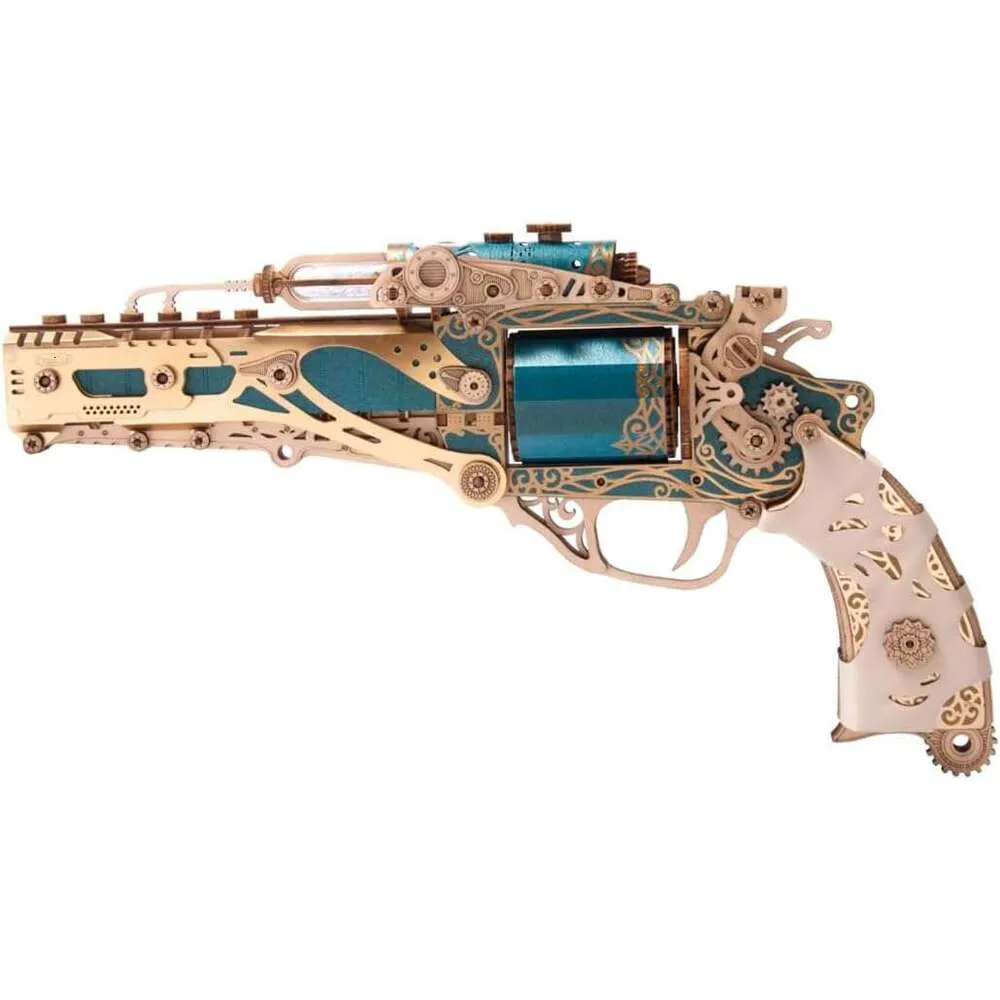 Ve 3D Steampunk Revolver Model Kit DIY Wooden Bullet Assembly Weapon ...