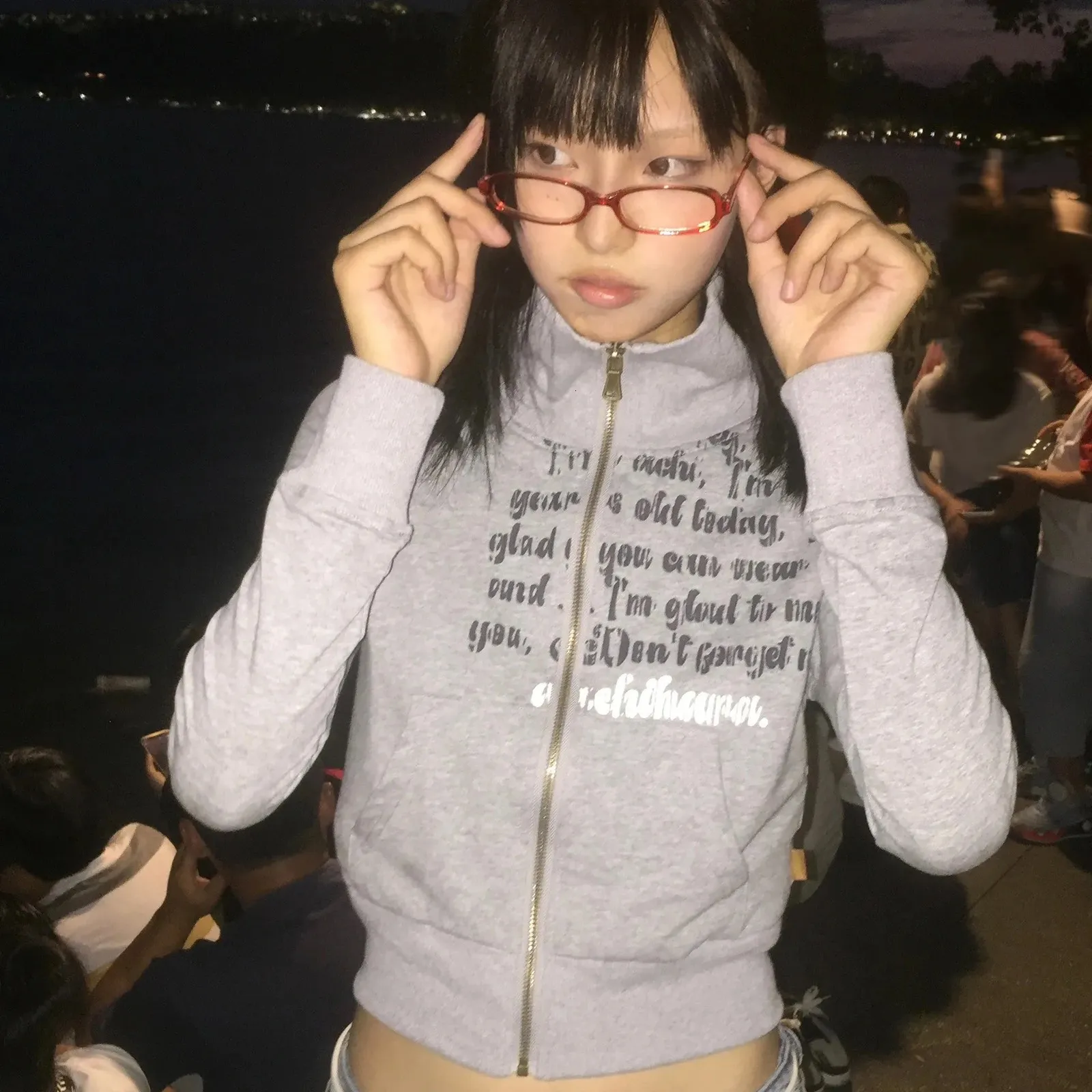 Karrram Japanese Y2K Cropped Jacket Hooded Acetate Harajuku Vintage ...