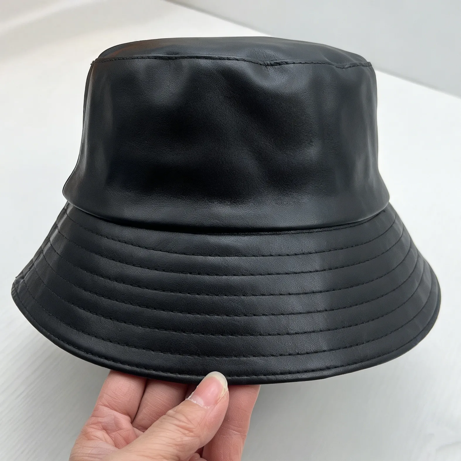 Embroidered blending material bucket hat with adjustable strap for men ...