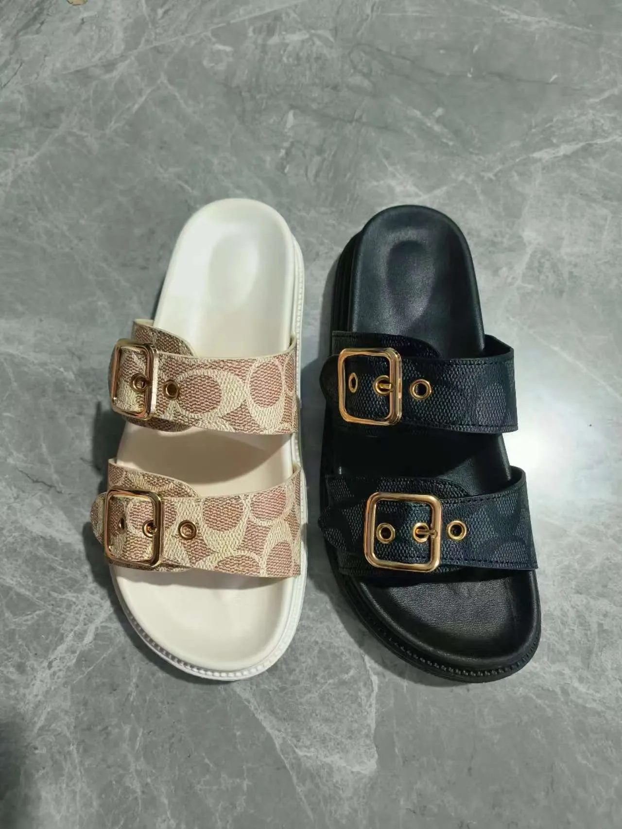 Women's white casual shoes with ankle strap, PU upper, low heel, medium ...