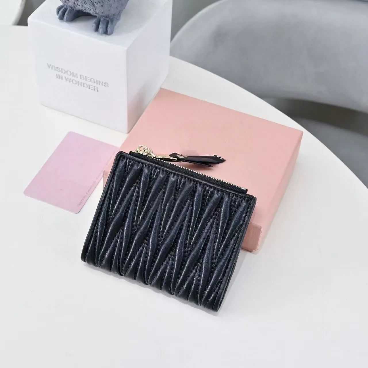 Holder Designer Mini Short Wallet Card Holder Coin Purse Zipper Bag ...