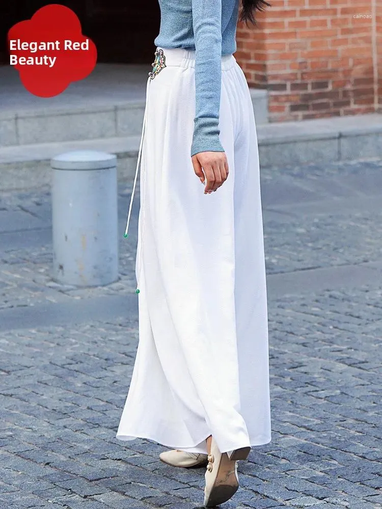 Ethnic Clothing Wide Leg Pants with Sichuan Embroidery Patchwork for ...