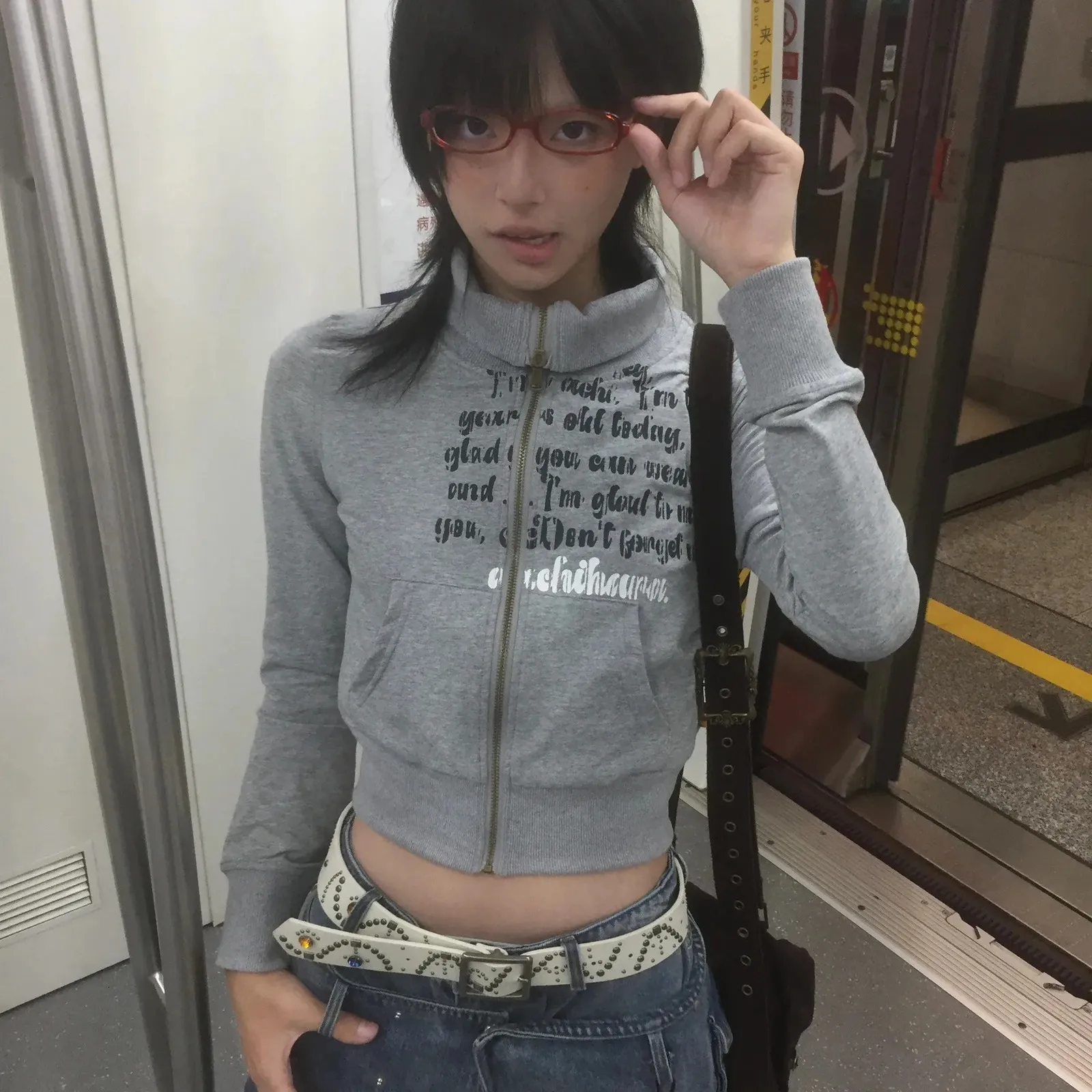 Karrram Japanese Y2K Cropped Jacket Hooded Acetate Harajuku Vintage ...