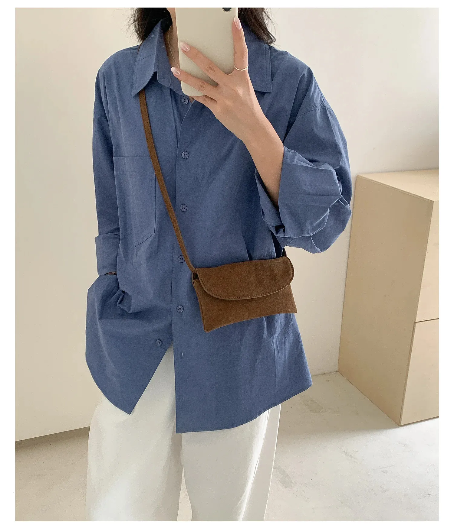 Faux Suede Waist Pack Mini Crossbody Bag Magnetic Closure Small ...