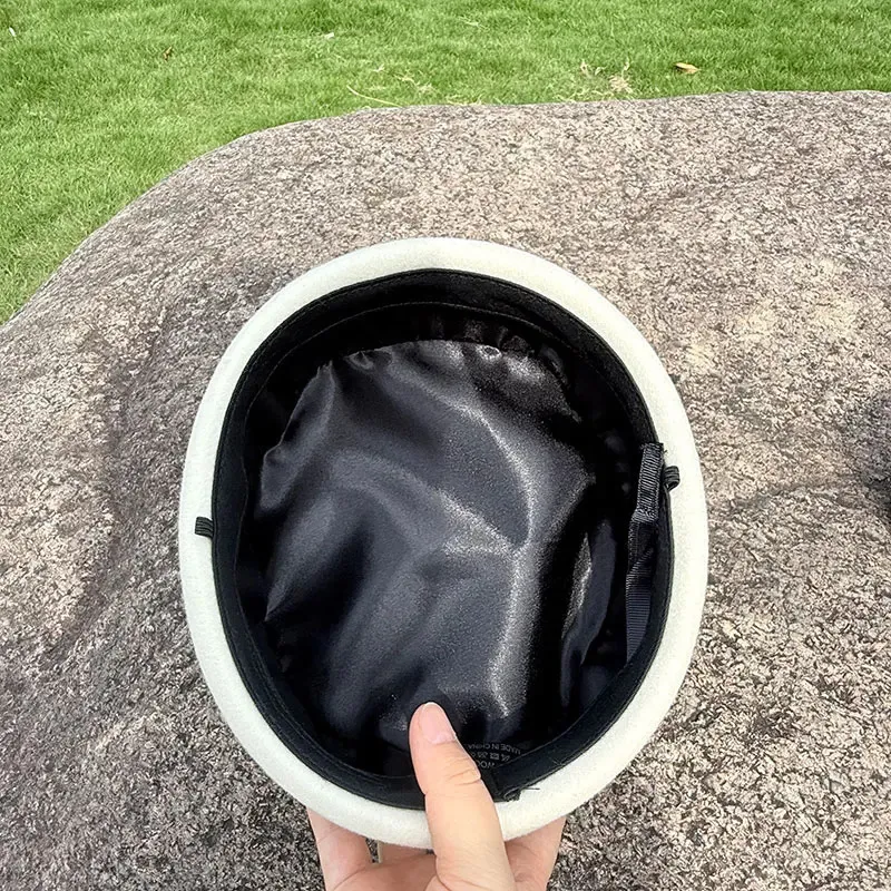 Retro Flight Attendant Ball Hat Womens 100 Wool Felt Beret Party ...