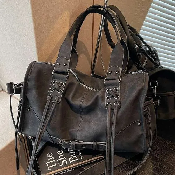 Korean Style Mini Soft PU Crossbody Bag with String Closure and Flap ...