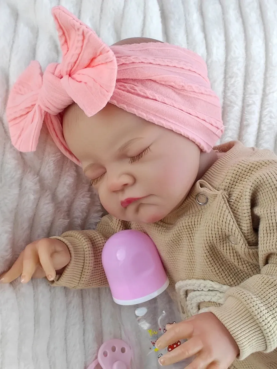 18inch Closed Eyes Reborn Doll Soft Cloth Body 46cm Simulation Doll for ...