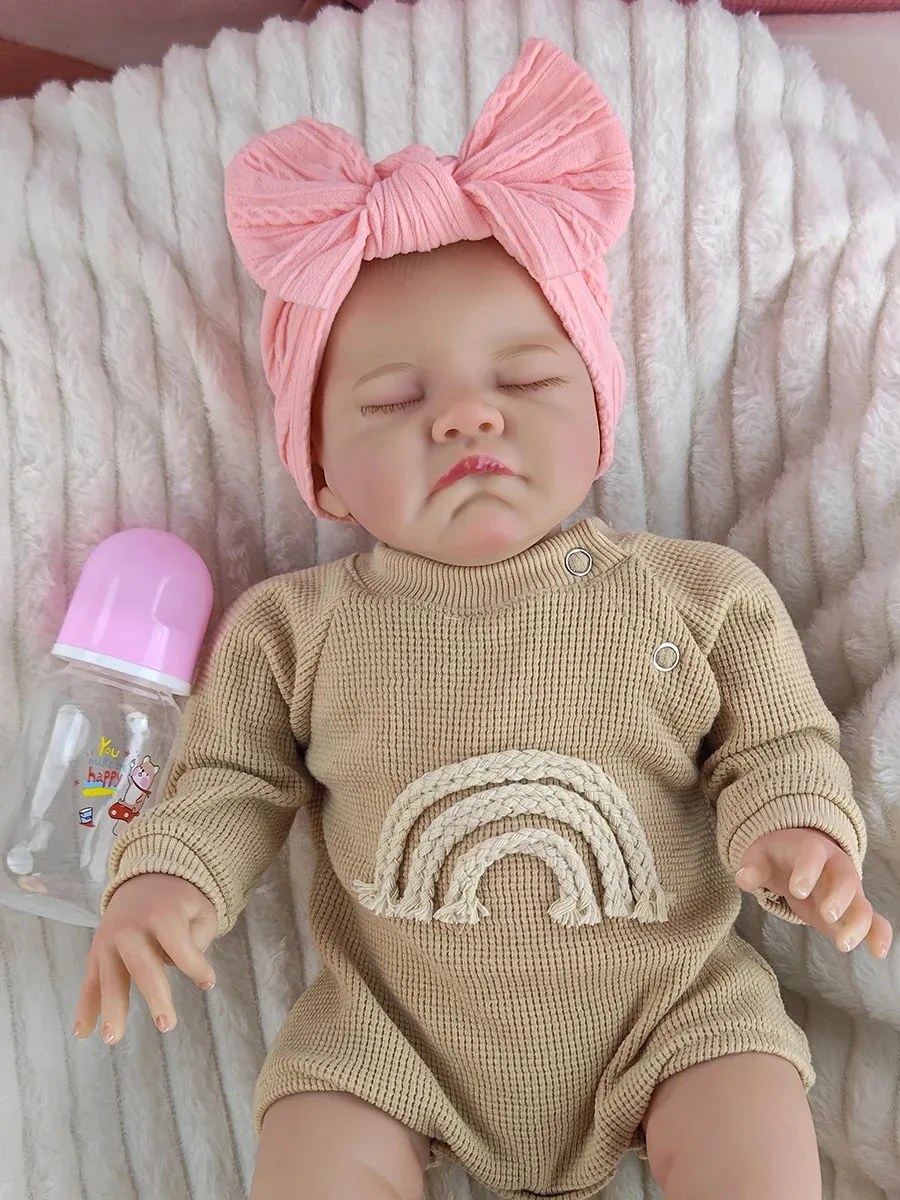 18inch Closed Eyes Reborn Doll Soft Cloth Body 46cm Simulation Doll for ...