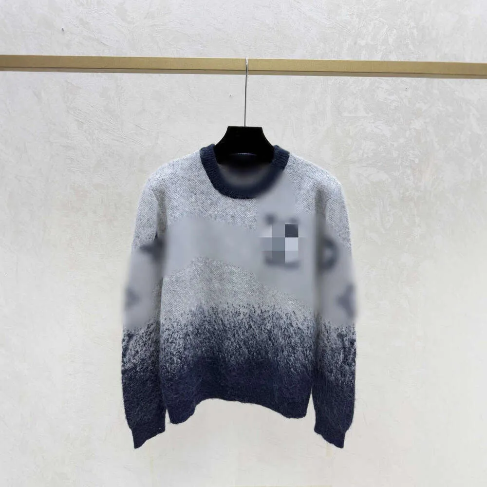 Designer L Home 25 Wool Color-Block Gradient Square Neck Long Sleeve ...